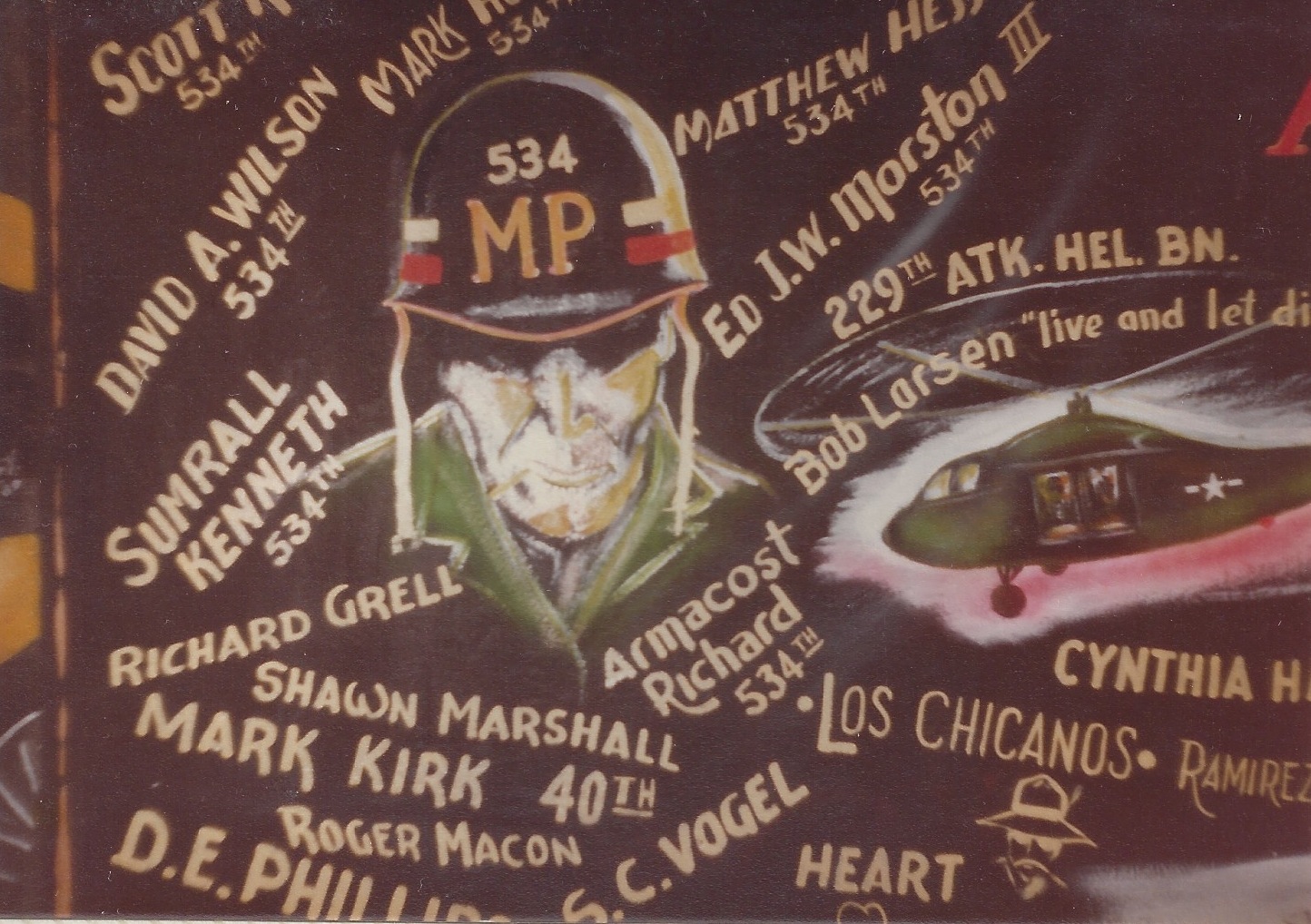 1984 Spring Comayagua bar 534th MP names | Central America War