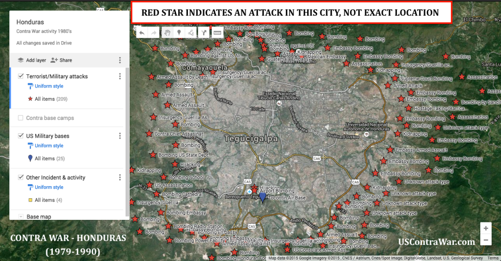 Contra War attacks Tegucigalpa, Honduras | Central America War